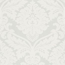 A.S. Création Tapete klassisch Ornament Weiß | Vliestapete Barock Floral Matt Glanz | Tapete für Esszimmer, Wohnzimmer, Jugendzimmer - 1 Rolle = 10,05 x 0,53 m