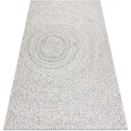 RUGSX Teppich flat sisal 48832367 Kreise, Punkte creme / grau beige 160x230 cm