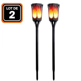 2ER-PACK solarflammen dämmerungssensor leds 35 lumen