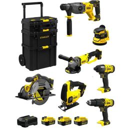 FatMax Kit SVK707 (SFMCH900 + SFMCG400 + SFMCD711 + SFMCF800 + SFMCS500 + SFMCS600 + SFMCW220 +3x4,0Ah+Ladegerät +Caddy) - Stanley