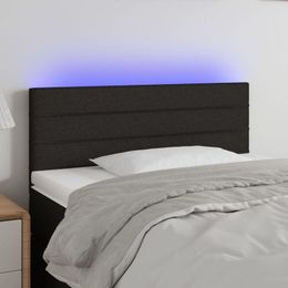 Vidaxl - led Kopfteil Schwarz 90x5x78/88 cm Stoff Schwarz