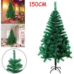 Froadp - 150cm Künstliche Weihnachtsbäume Grün pvc Künstlicher Weihnachten Baum Tannenbaum Kiefernadel mit 300 Stück Zweige & Metall Ständer