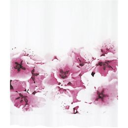 Amanda -Sammlung, Textilduschvorhang 180 x 200, 100% Polyester, lila - Spirella