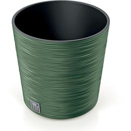 Prosperplast - Erdgrüner Blumentopf, mit Tank, Kollektion furu, 25 x 25 x 24,7 cm, Fassungsvermögen 7,5 l.