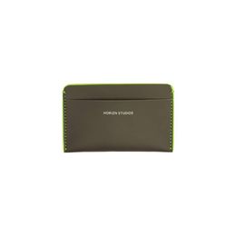 HORIZN STUDIOS | Card Holders | Cardholder in Dark Olive / Neon Green