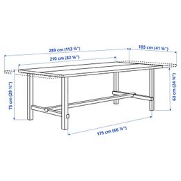 IKEA NORDVIKEN / BERGMUND Tisch und 6 Stühle