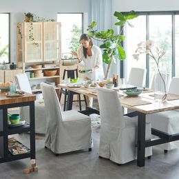 IKEA SKOGSTA / BERGMUND Tisch und 6 Stühle
