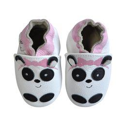 Rose et Chocolat - Krabbelschuhe PANDA in weiß, Gr.24/25