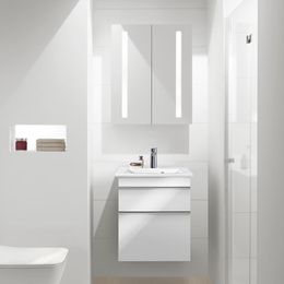 Villeroy & Boch Villeroy & Boch Venticello Handwaschbecken mit Waschtischunterschrank und My View 14 Spiegelschrank, 412450R1+A92201DH+A4206000,