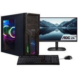 Captiva Power Starter R80-012 TFT Bundle Business-PC (23,80 Zoll, AMD Ryzen 7 5700G, Radeon™ Graphics, 16 GB RAM, 500 GB SSD, Luftkühlung), schwarz