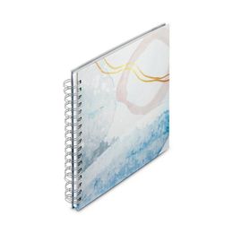 Hama Fotoalbum Spiralalbum für 100 Fotos im Format 10x15 cm, Fotoalbum, Bilderbuch, Zum Selber Einkleben, mit weißen Seiten, Selbstgestalten, blau