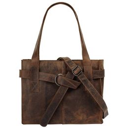 BAGAN Shopper, echt Leder, braun