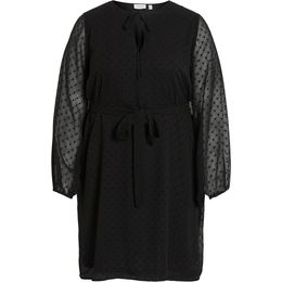 EVOKED VILA Shirtkleid, knielang, für Damen, schwarz, 48
