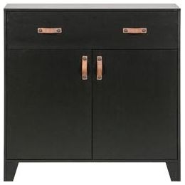 Garderobenschrank Woood "Dian" Schränke Gr. B/H/T: 94cm x 93cm x 53cm, schwarz