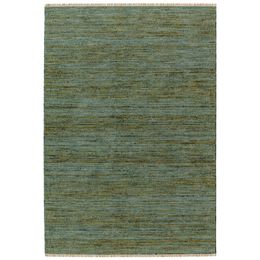 Teppich HEINE HOME Teppiche Gr. B/L: 60 cm x 87 cm, 6 mm, 1 St., blau (blau, grün) Schurwollteppiche