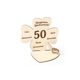 Kreative Feder Geburtstagskarte Dekorativer 3D Geschenk-Aufsteller „Kleeblatt“ zum Geburtstag