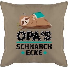 Shirtracer Dekokissen Opa Schnarchecke I Schnarchplatz Geschenk für Opas Bester Opi Faultier
