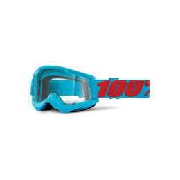 100% Motorradbrille, blau|rot