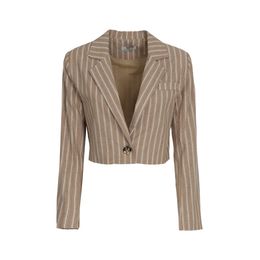 Influencer Blazer Damen Gr&ouml;&szlig;e 38 ecru / hellbraun