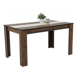 Hela Esstisch Tisch Küchentisch Tischgruppe ca. 140 x 80 cm MAREIKE schwarz / weiß