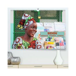 Calvendo Wandkalender Benin Märkte Farben Voodoo (Premium