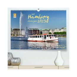 Calvendo Wandkalender Mit Hamburg durchs Jahr 2023 (Premium
