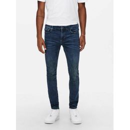 Only & Sons ONLY & SONS Slim-fit-Jeans Skinny Fit Jeans Basic Denim Hose Stoned Washed Pants ONSWARP (1-tlg) 3977 in Blau