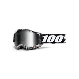 100% Motorradbrille, schwarz