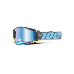 100% Motorradbrille, blau|grau