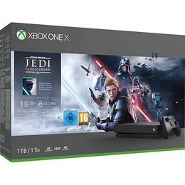 Microsoft Xbox One X 1000GB - Schwarz + Star Wars: Jedi Fallen Order