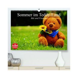 Calvendo Wandkalender Sommer im Teddy-Land. Bär und Freunde (Premium
