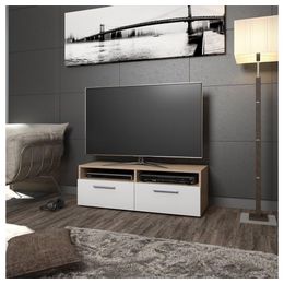 VICCO Lowboard Fernsehschrank Sideboard DIEGO Sonoma / Weiß