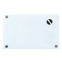 V2Aox Magnettafel Glas Magnettafel Schreibtafel Wand Whiteboard Weiß 100x60cm inkl. Zubehör V2Aox