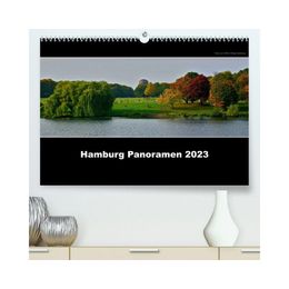 Calvendo Wandkalender Hamburg Panoramen 2023 (Premium