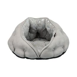 Trixie Schlafhöhle Kuschelhöhle Feder grau/silber für Hunde