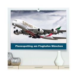Calvendo Wandkalender Planespotting am Flughafen München (Premium