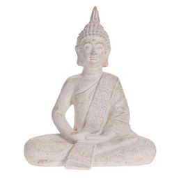 Buddhafigur TEBIT, Creme-Weiß