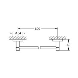 Grohe Essentials Badetuchhalter hard graphite 40366A01 40366A01