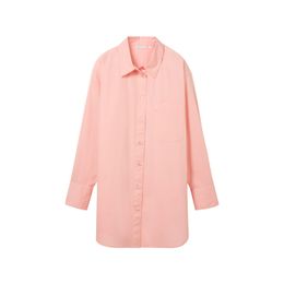 Tom Tailor Denim Damen Oversized Hemd, rosa, Uni, Gr. XL