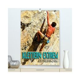 Calvendo Wandkalender Klettern extrem auf Fels und Eis (Premium