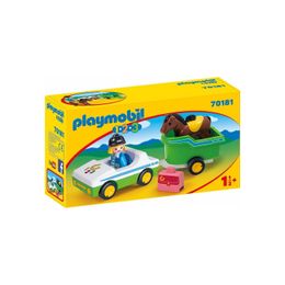 Playmobil® Spielbausteine 70181 1.2.3 PKW mit Pferdeanhänger