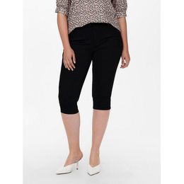 Only CARMAKOMA Caprihose 3/4Capri Jeans Shorts Denim Hose Übergröße Plus Size CARAUGUSTA 4794 in Schwarz