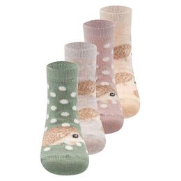 Ewers Socken (4-Paar), beige|bunt|grün|rosa
