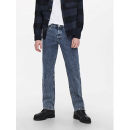 Only & Sons ONLY & SONS Regular-fit-Jeans Loose Fit Jeans Straight Leg Denim Pants ONSEDGE Stoned Washed (1-tlg) 3965 in Blau