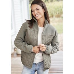 Lascana Fleecejacke beige Gr. 44/46 für Damen. Bequem