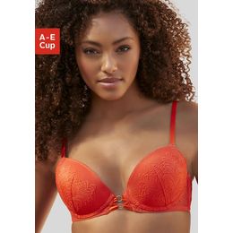 Lascana Push-up-BH orange Gr. 70B. Mit Herausnehmbaren Kissen und mit Bügel