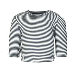 OrganicEra - Langarm-Shirt KIRAZ gestreift in indigo melange, Gr.62/68