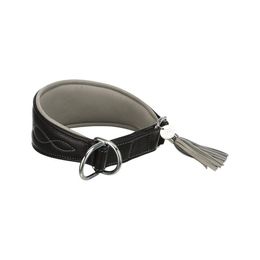 Trixie Hunde-Halsband Active Comfort Windhundehalsband mit Zug-Stopp schwarz/grau
