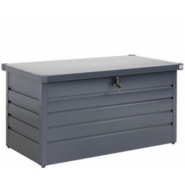 Gardebruk - Gartenbox Metall Wetterfest Gasdruckfeder Abschließbar Eckschutz Balkon Keller Auflagenbox 120x62cm Kissenbox Metallbox 360L Anthrazit