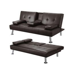 Yaheetech - Klappbares Schlafsofa Couch mit Bettfunktion Bettsofa mit Großer Liegefläche von 167 cm l × 94 cm b fürs